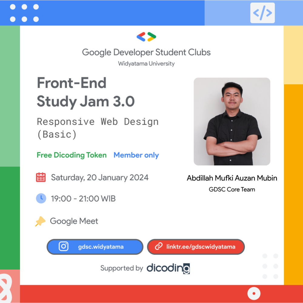 Front End Study Jam 3 0 Responsif Web Design Basic Dicoding Indonesia