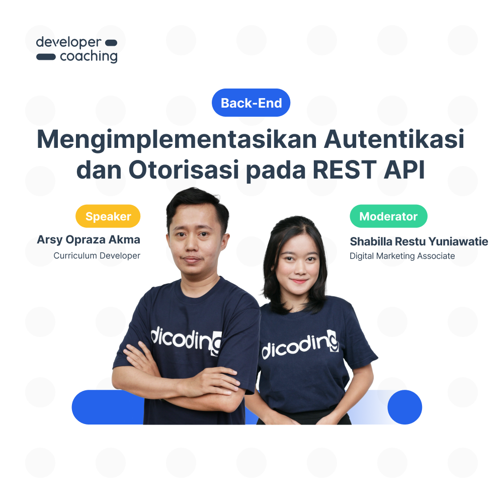 DevCoach 122 : Back-End | Mengimplementasikan Autentikasi dan Otorisasi pada REST API - Dicoding ...