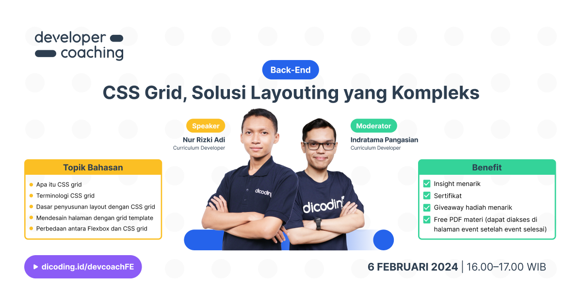 DevCoach 130 : Front-End | CSS Grid, Solusi Layouting yang Kompleks - Dicoding Indonesia
