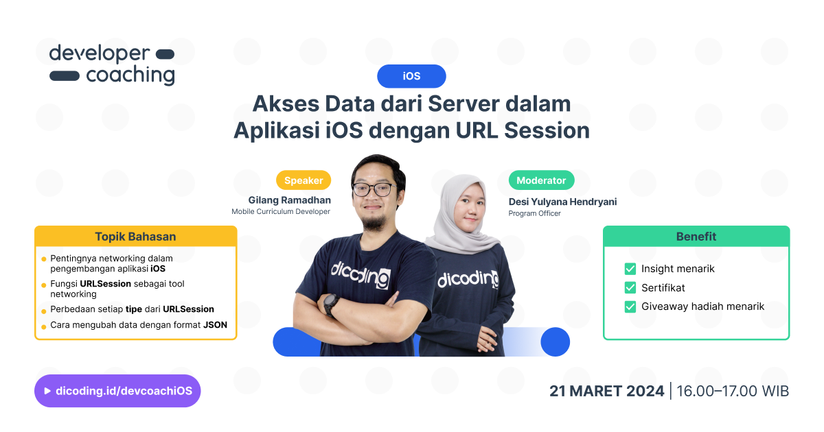 DevCoach 142 : iOS | Akses Data dari Server dalam Aplikasi iOS dengan URL Session - Dicoding ...