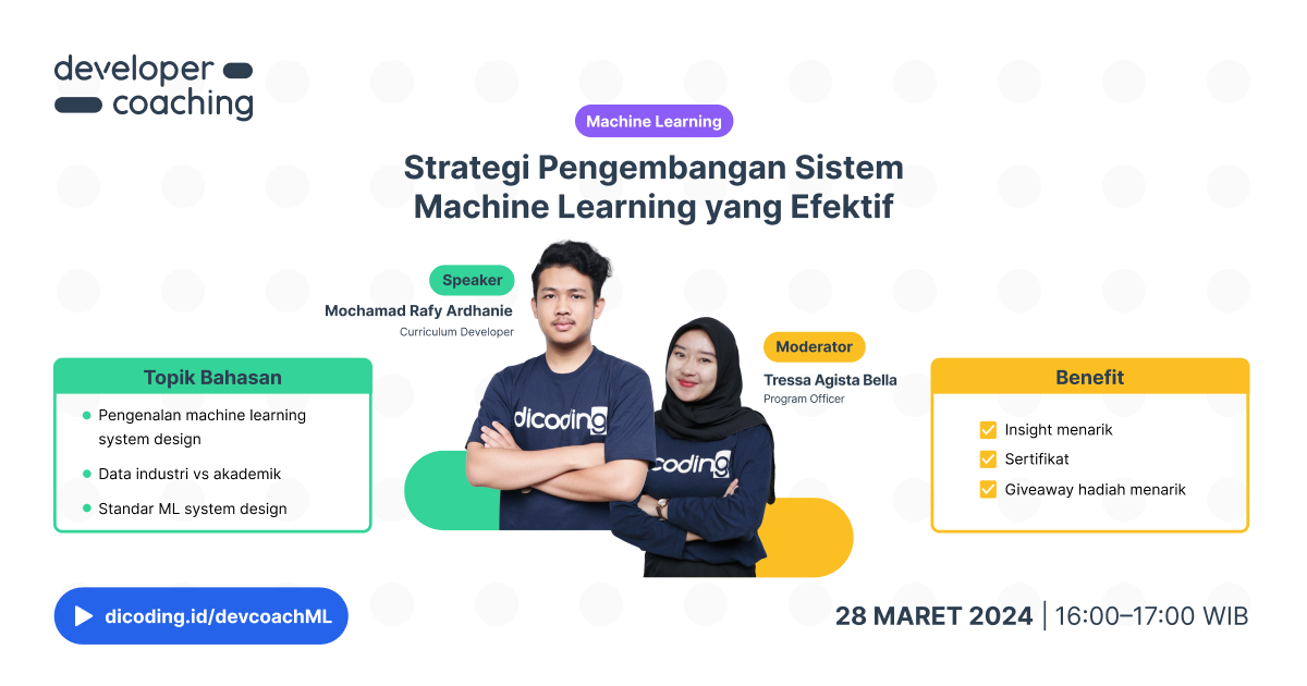 DevCoach 144 : Machine Learning | Strategi Pengembangan Sistem Machine Learning yang Efektif ...