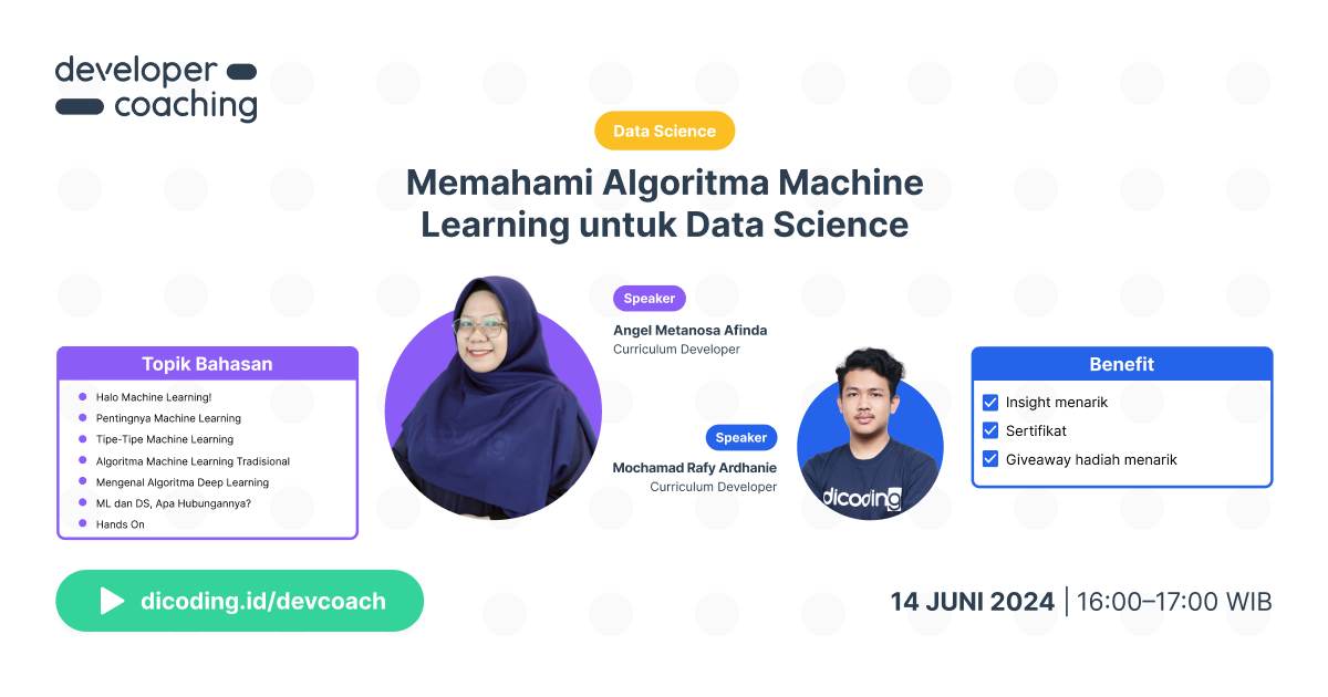DevCoach 155 : Data Science | Memahami Algoritma Machine Learning untuk Data Science - Dicoding ...