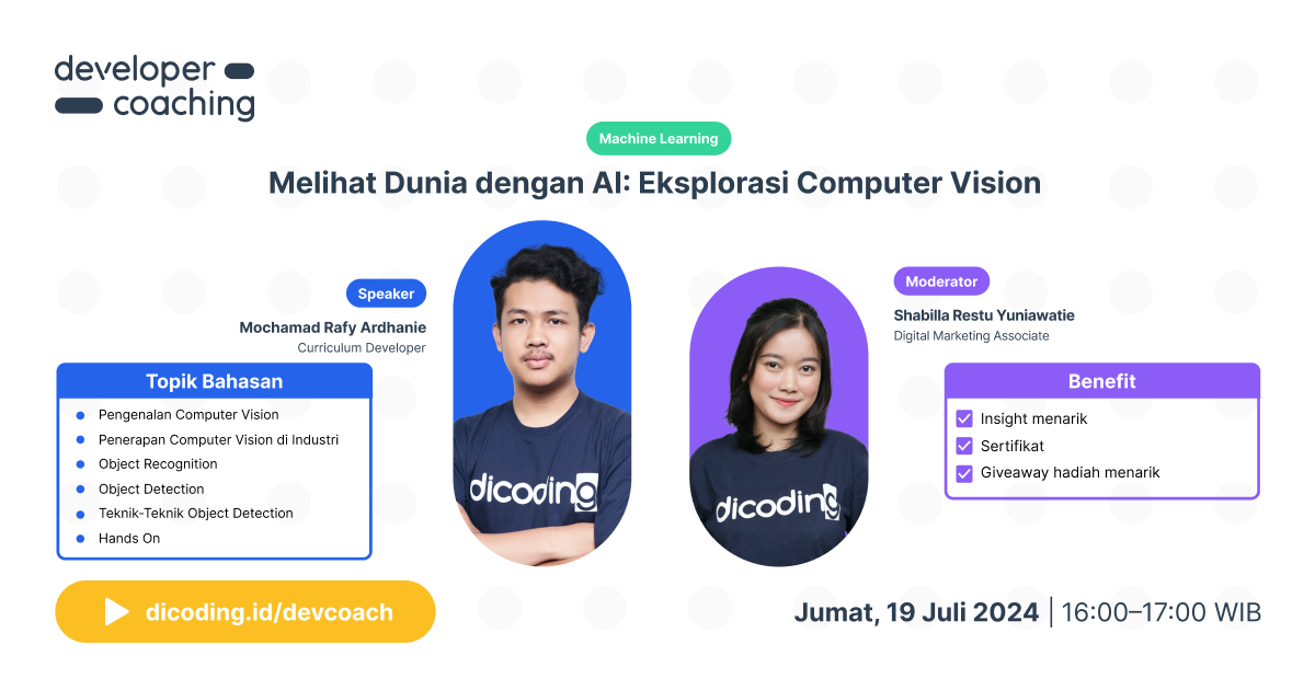 DevCoach 160: Machine Learning | Melihat Dunia dengan AI: Eksplorasi Computer Vision - Dicoding ...