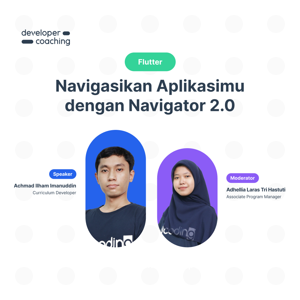 DevCoach 164: Flutter | Navigasikan Aplikasimu dengan Navigator 2.0 - Dicoding Indonesia