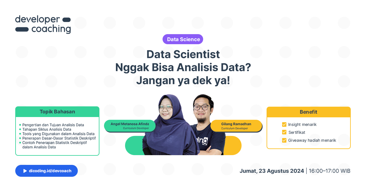 DevCoach 165: Data Science | Data Scientist Nggak Bisa Analisis Data? Jangan ya dek ya ...