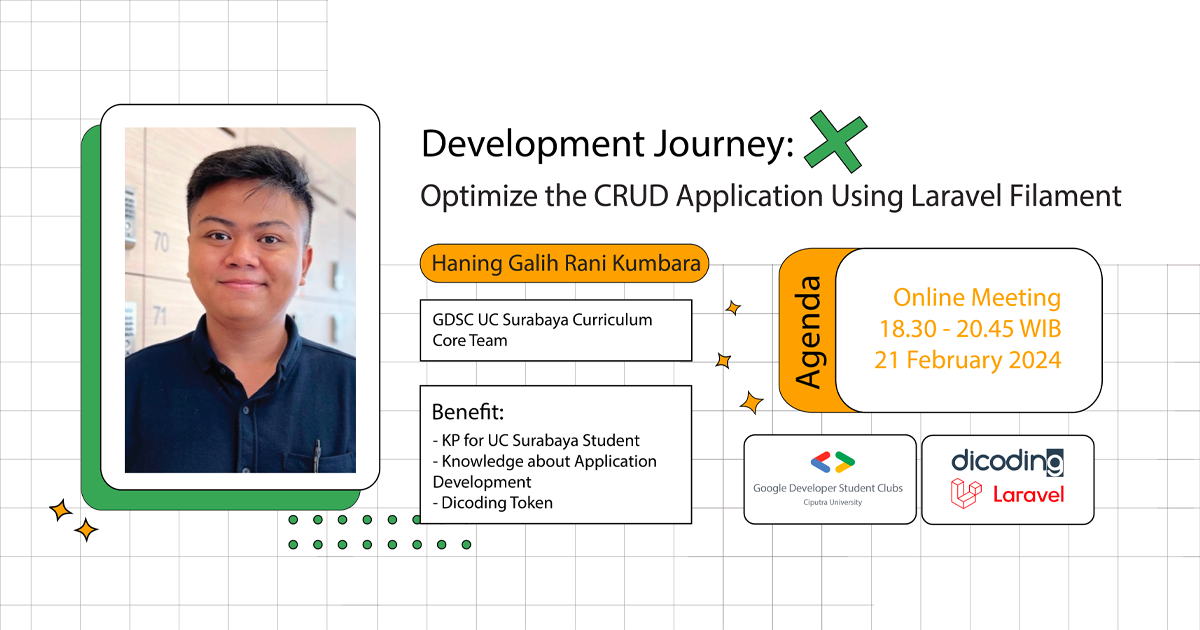 Development Journey: Optimize the CRUD Application Using Laravel Filament - Dicoding Indonesia