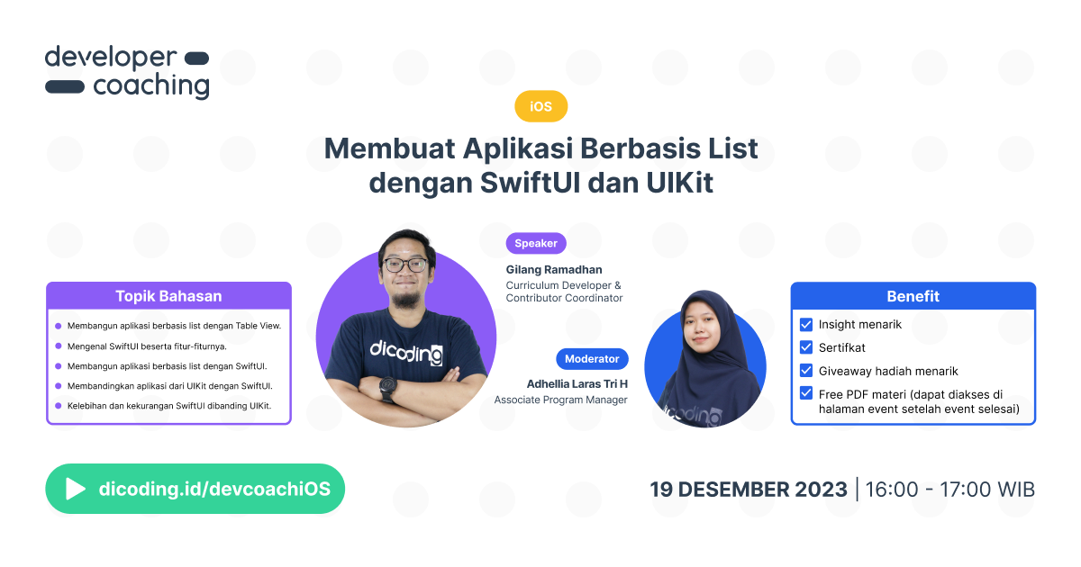Dicoding Developer Coaching #121 : iOS | Membuat Aplikasi Berbasis List ...
