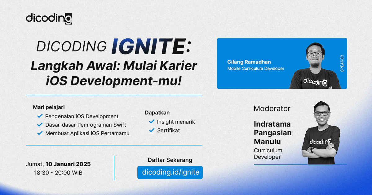 Dicoding Ignite #2 - Langkah Awal: Mulai Karier iOS Development-mu ...