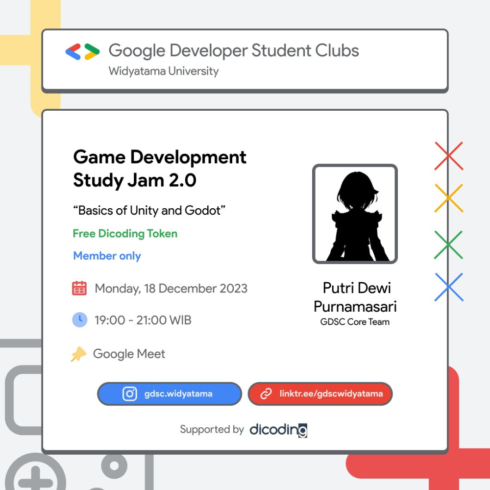 Game Development Study Jam 2.0 : Basics of Unity and Godot - Dicoding Indonesia