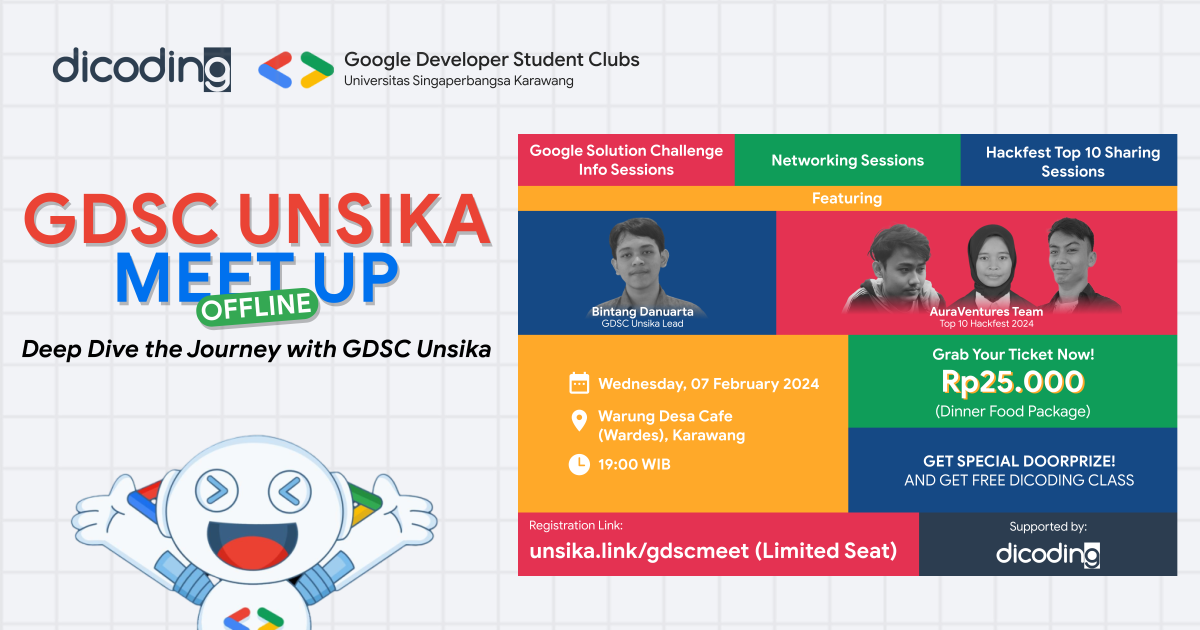 Info Session ( Offline ) Deep dive the journey with GDSC unsika ...