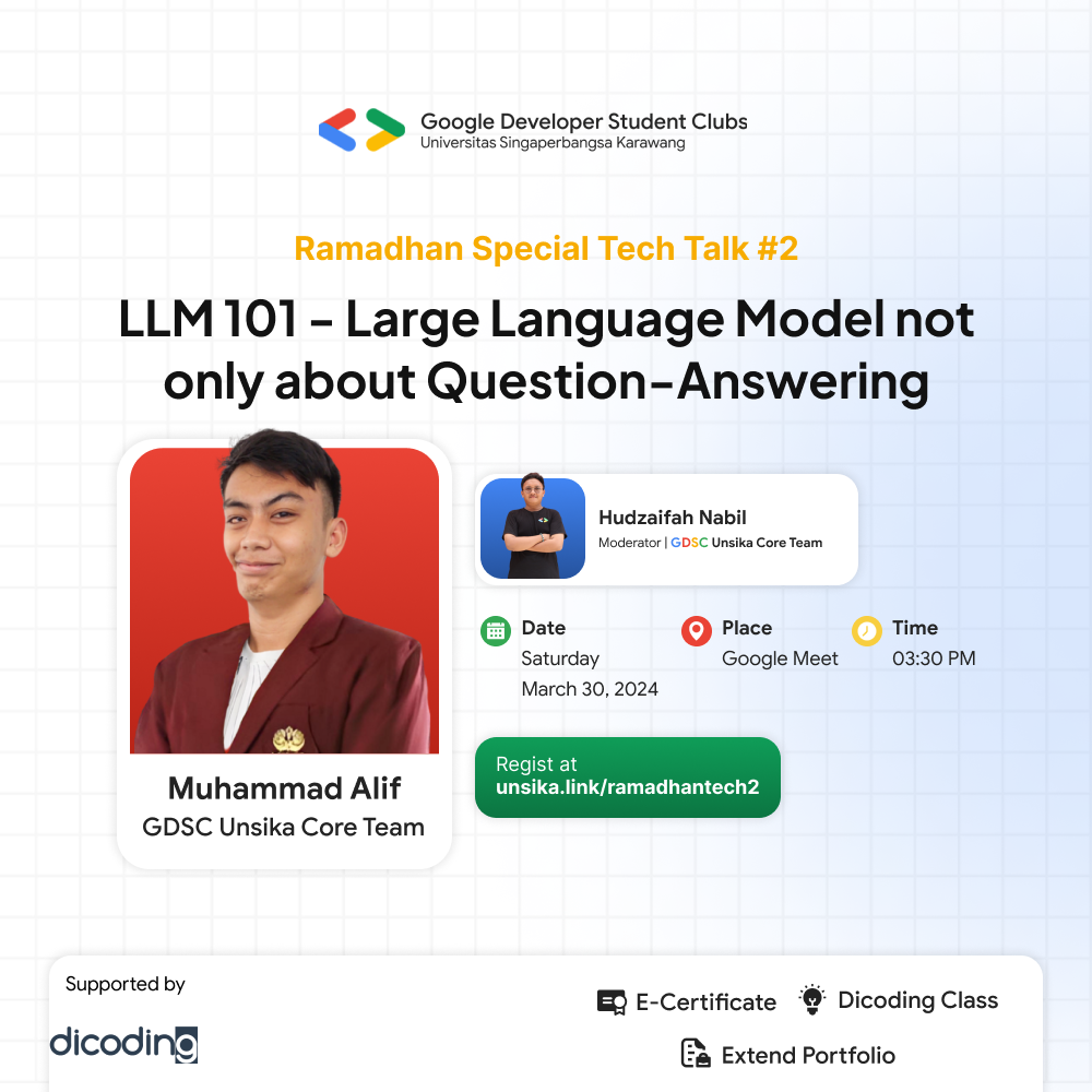 LLM 101: Large Language Model not only about Question-Answering! - Dicoding Indonesia