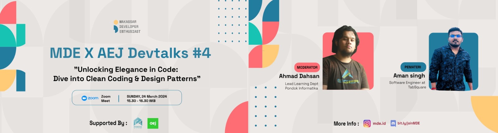 MDE X AEJ Devtalks #4 Unlocking Elegance in Code: Dive into Clean Coding and Design Patterns ...