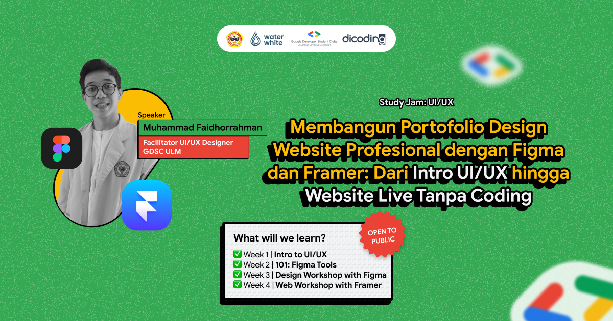 Membangun Portofolio Design Website Profesional dengan Figma dan Framer: Dari Intro UI/UX hingga ...