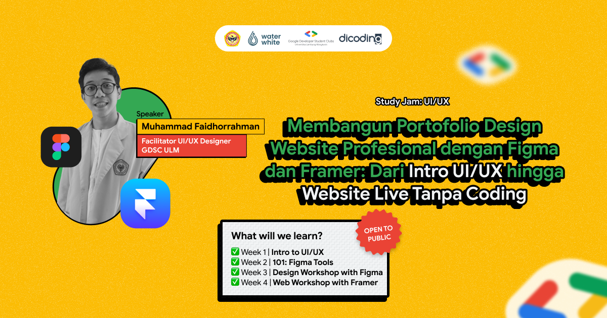 Membangun Portofolio Design Website Profesional dengan Figma dan Framer: Dari Intro UI/UX hingga ...