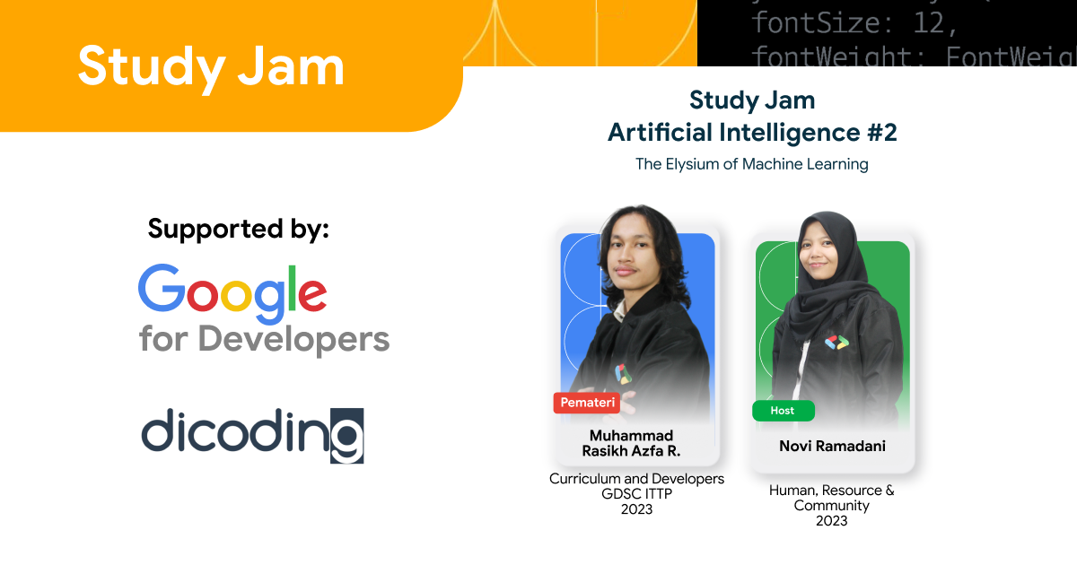 STUDY JAM AI #2 "The Elysium of Machine Learning" - Dicoding Indonesia