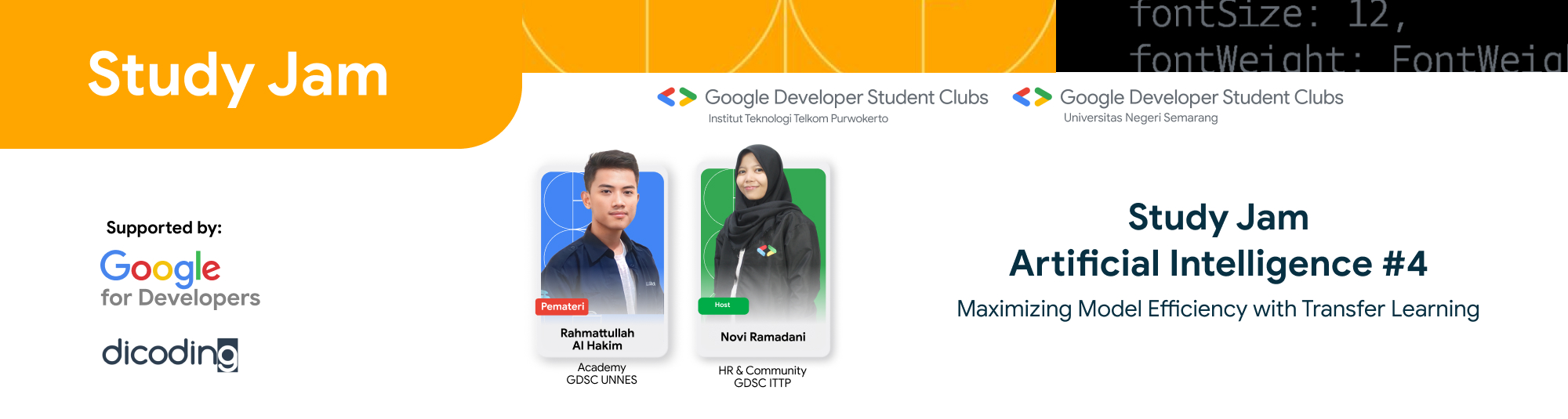 STUDY JAM AI #4 "Maximizing Model Efficiency with Transfer Learning ...