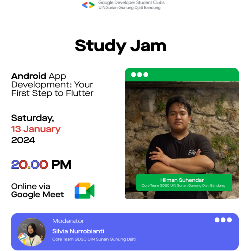 Study Jam - Android App Development: Your First Step to Flutter - Dicoding Indonesia