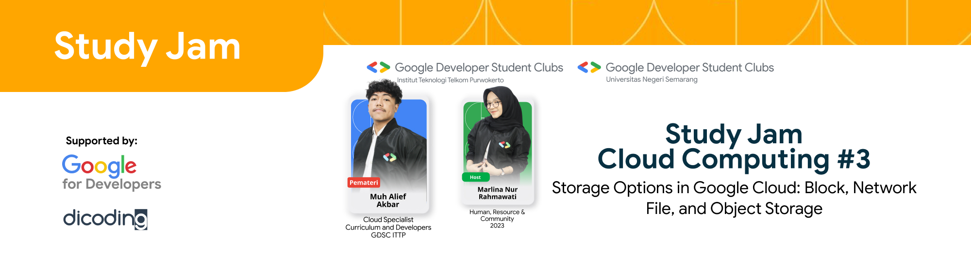 STUDY JAM CLOUD #3 “Storage Options in Google Cloud: Block, Network ...