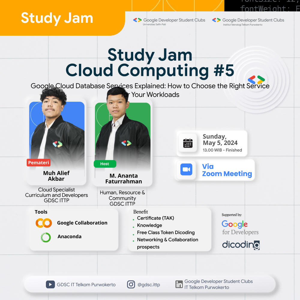 STUDY JAM CLOUD #5 “Google Cloud Database Services Explained: How to Choose the Right Service ...