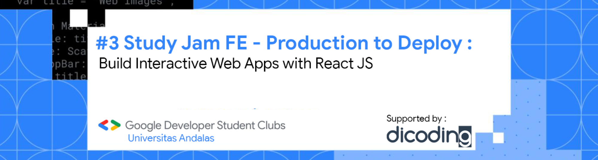 Study Jam FE - Production to Deploy: Build Interactive Web Apps with React JS - Dicoding Indonesia