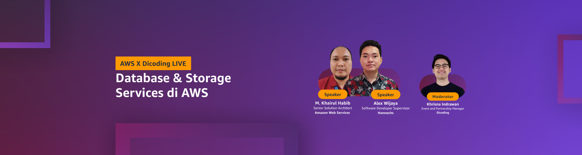AWS X Dicoding LIVE : "Database & Storage Services di AWS" - Dicoding Indonesia