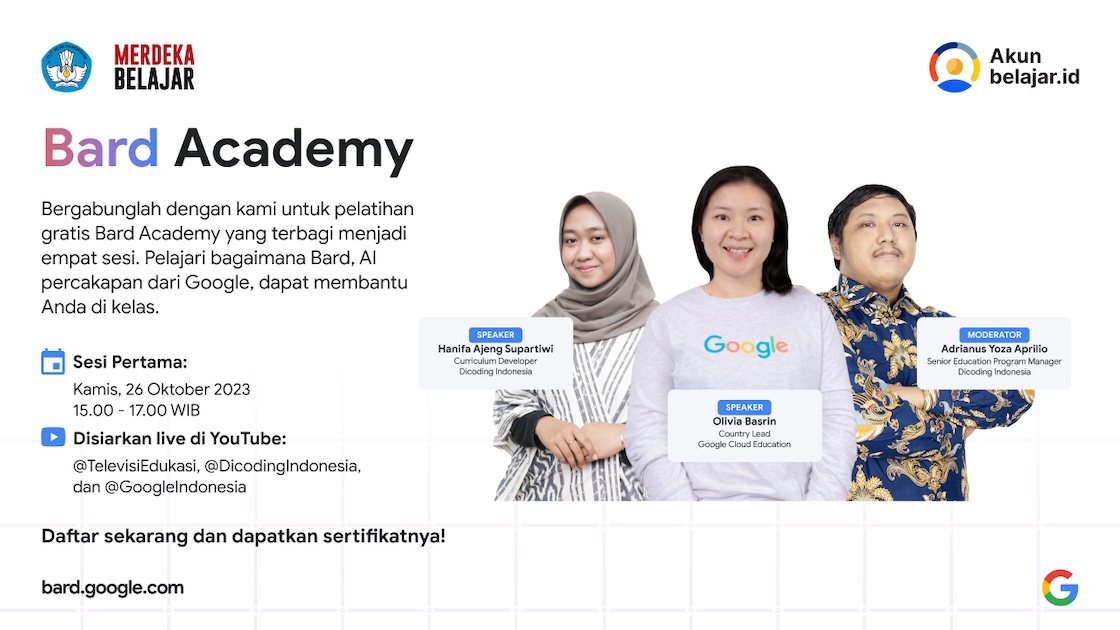 Bard Academy Sesi 1: AI untuk Pendidikan - Dicoding Indonesia