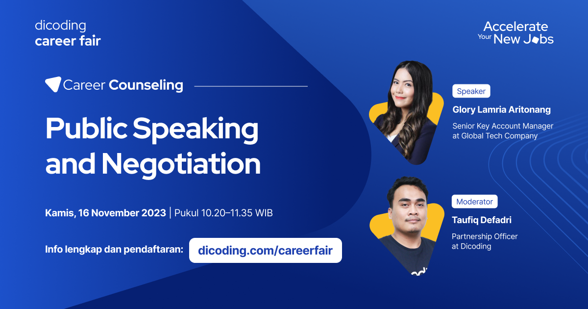 Career Counseling #6 - Public Speaking and Negotiation - Dicoding Indonesia