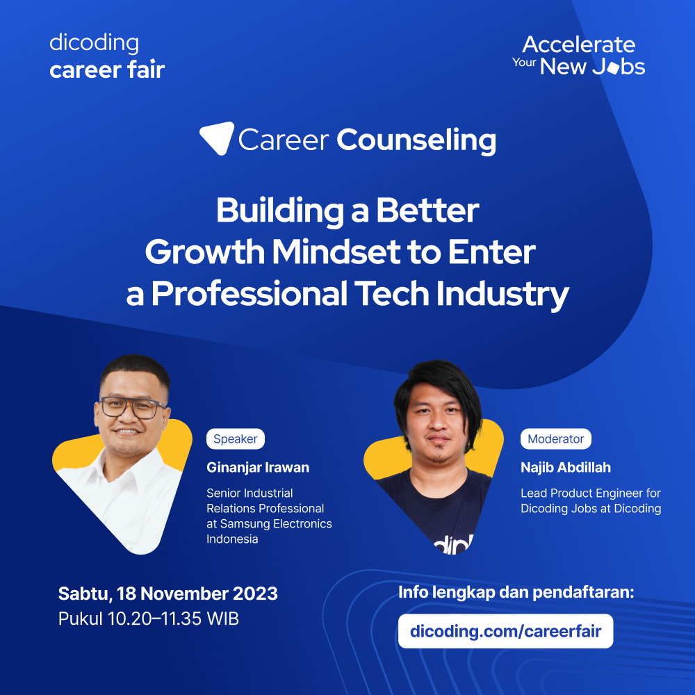 Career Counseling #8 - Building a Better Growth Mindset to Enter a Professional Tech Industry ...