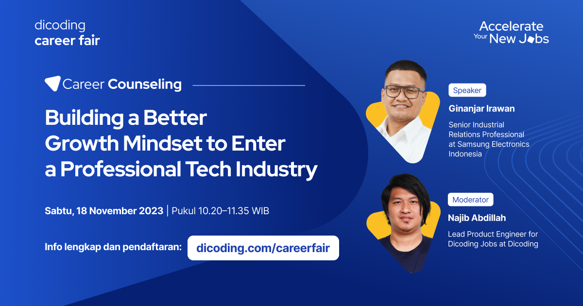 Career Counseling #8 - Building a Better Growth Mindset to Enter a Professional Tech Industry ...