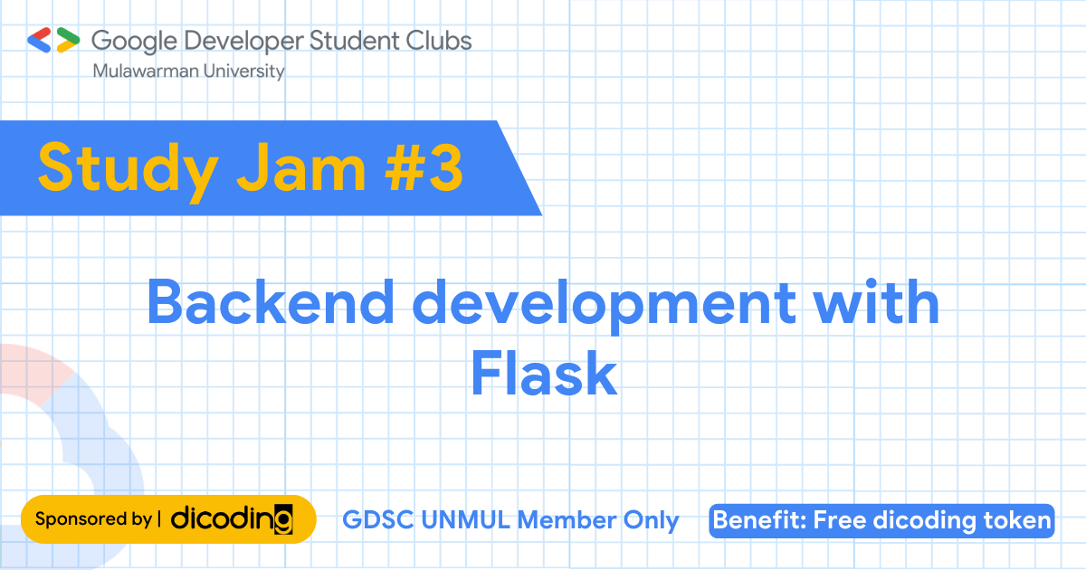 Cloud Study Jam #3 : Backend Development with Flask - Dicoding Indonesia