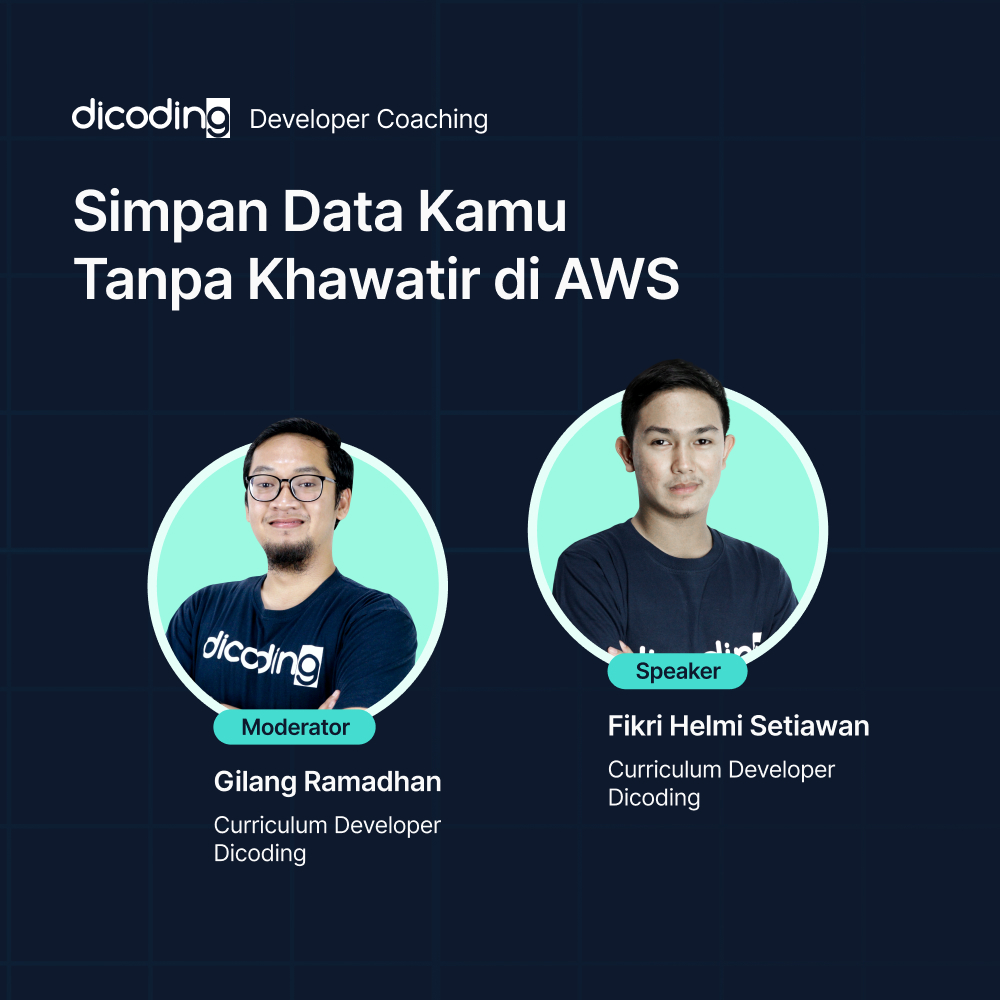 Dicoding Developer Coaching #50: Back-End | Simpan Data Kamu Tanpa ...