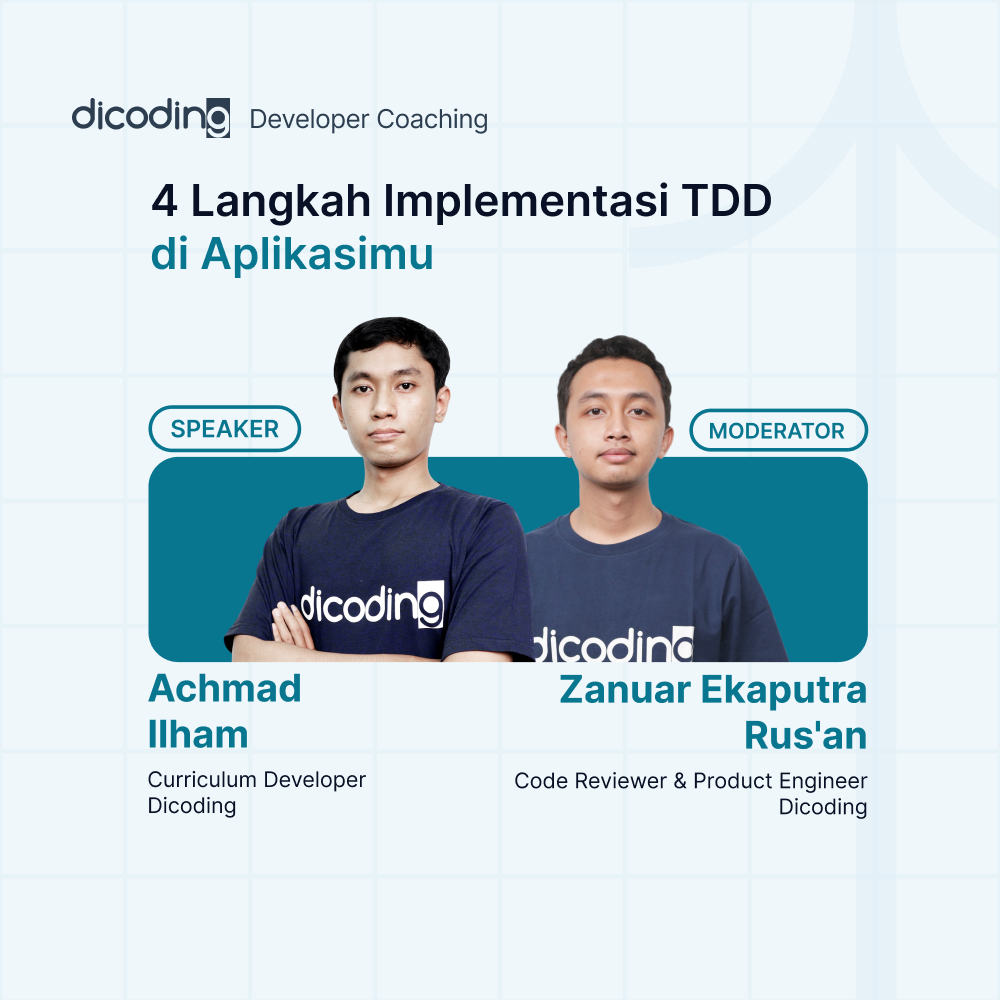 Dicoding Developer Coaching #67 : Flutter | 4 Langkah Implementasi TDD di Aplikasimu - Dicoding ...