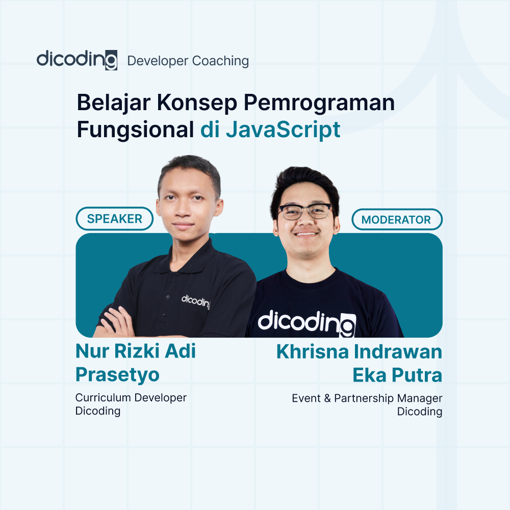 Dicoding Developer Coaching #68 : Back-End | Belajar Konsep Pemrograman Fungsional di JavaScript ...