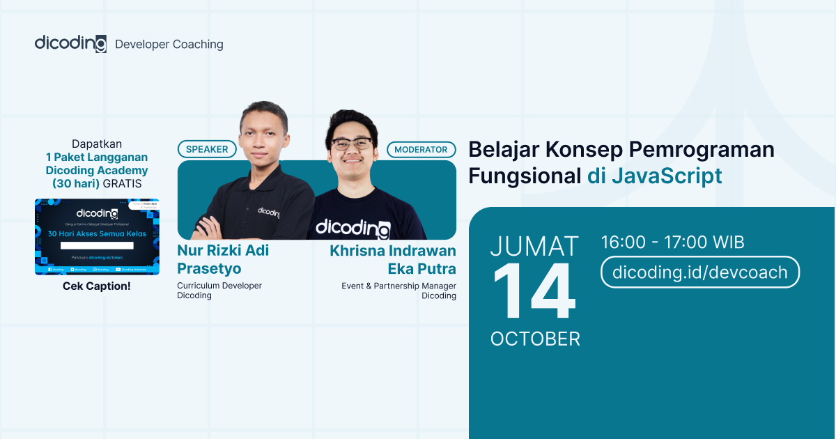 Dicoding Developer Coaching #68 : Back-End | Belajar Konsep Pemrograman ...