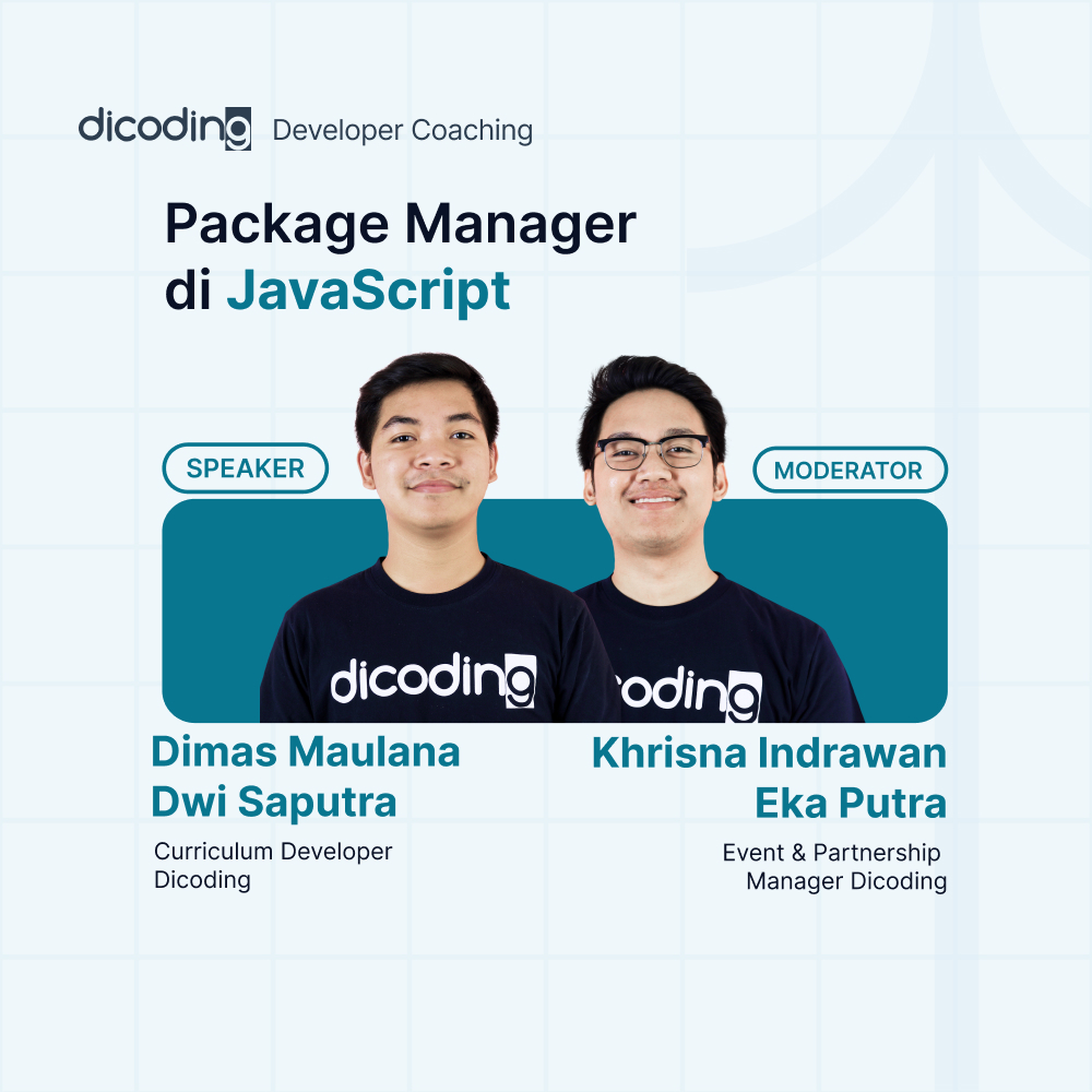 Dicoding Developer Coaching #70 : Back-End | Package Manager di ...