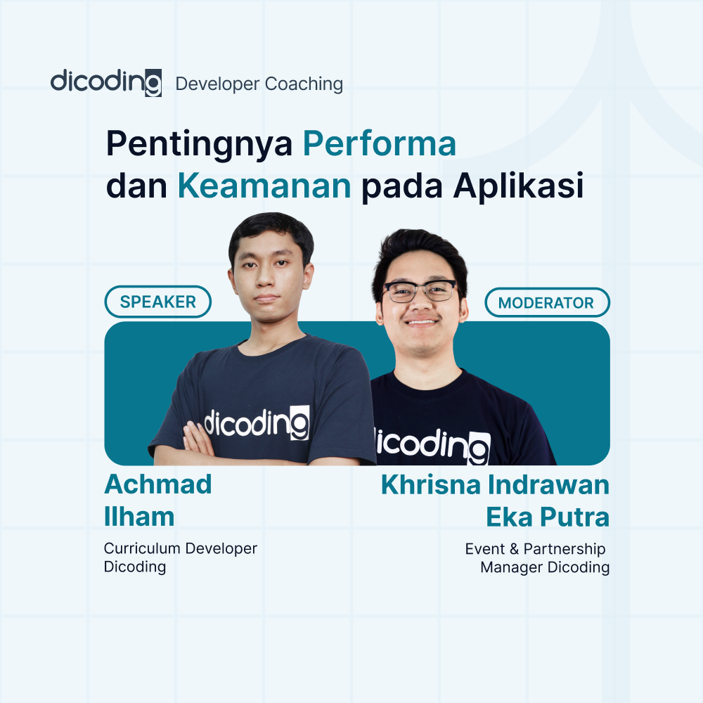 Dicoding Developer Coaching #71 : Flutter | Pentingnya Performa dan Keamanan pada Aplikasi ...