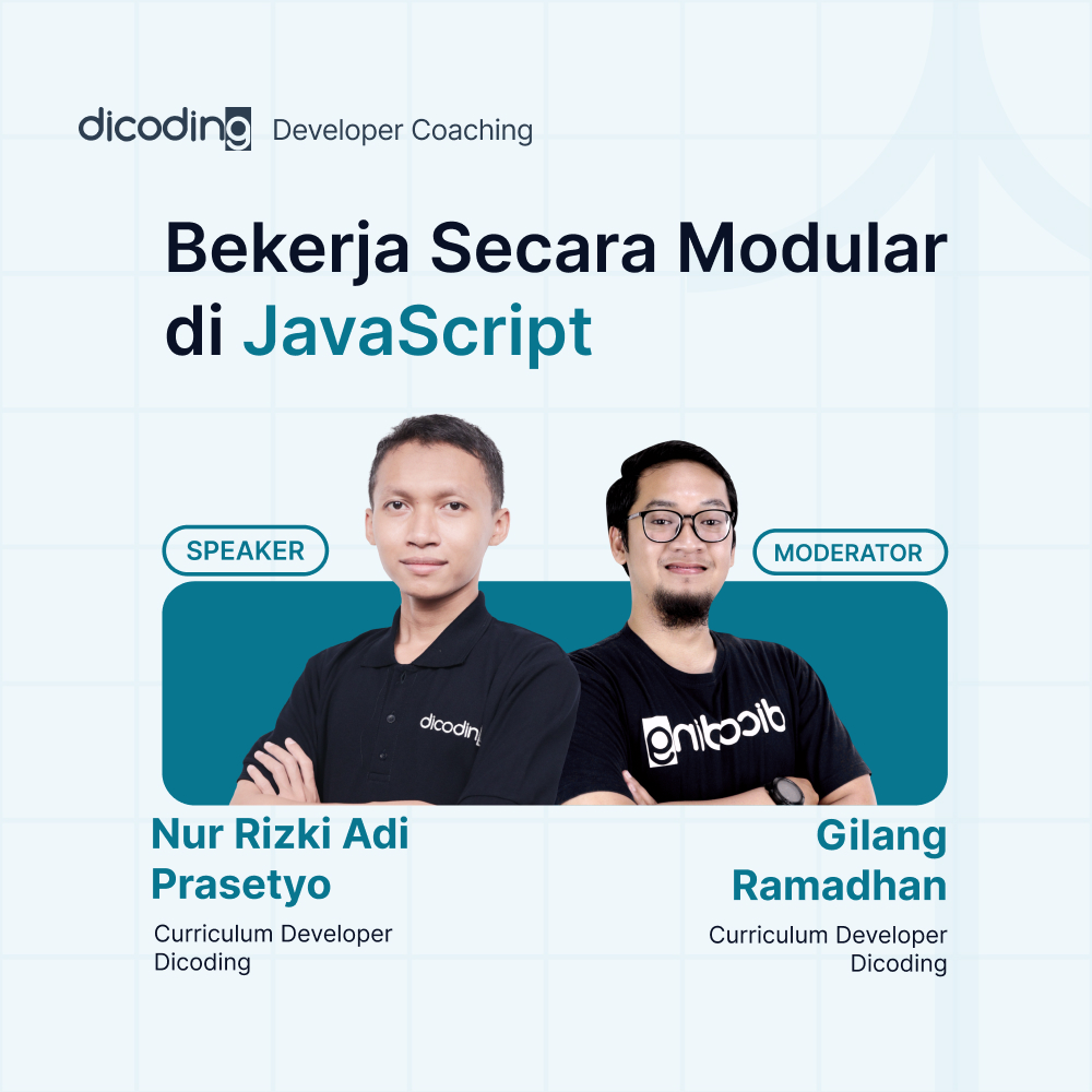 Dicoding Developer Coaching #72 : Back-End | Bekerja Secara Modular di JavaScript - Dicoding ...