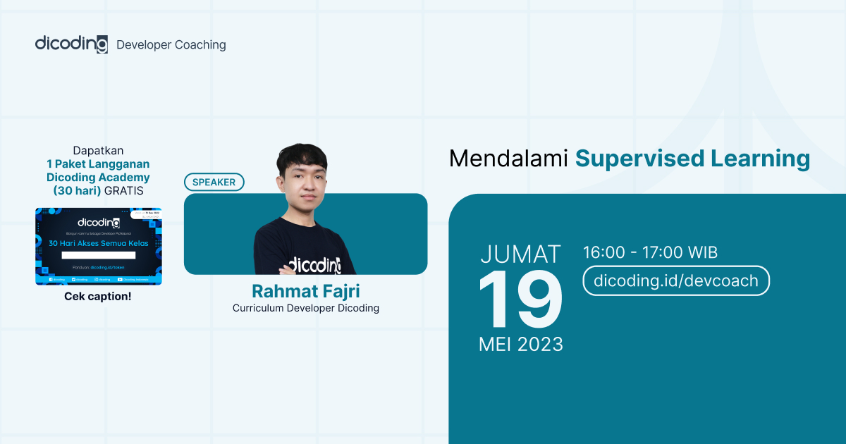 Dicoding Developer Coaching #89 : Machine Learning | Mendalami Supervised Learning - Dicoding ...