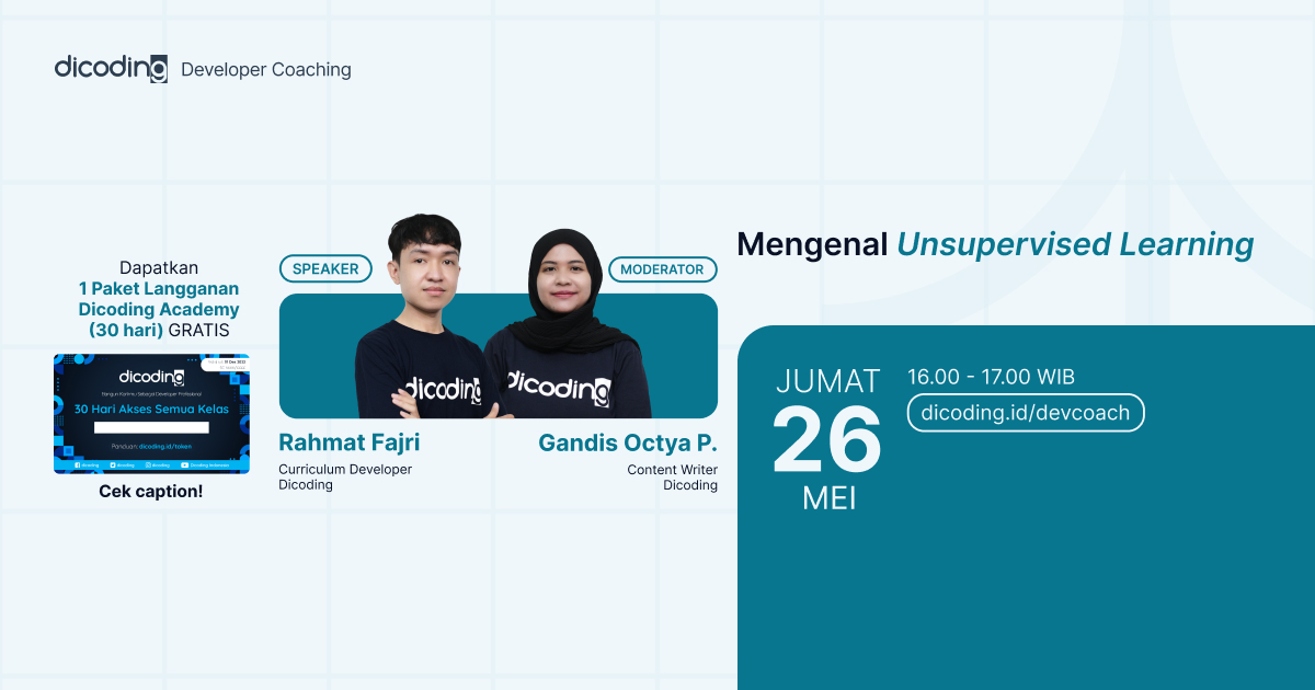Dicoding Developer Coaching #90 : Machine Learning | Mengenal Unsupervised Learning - Dicoding ...