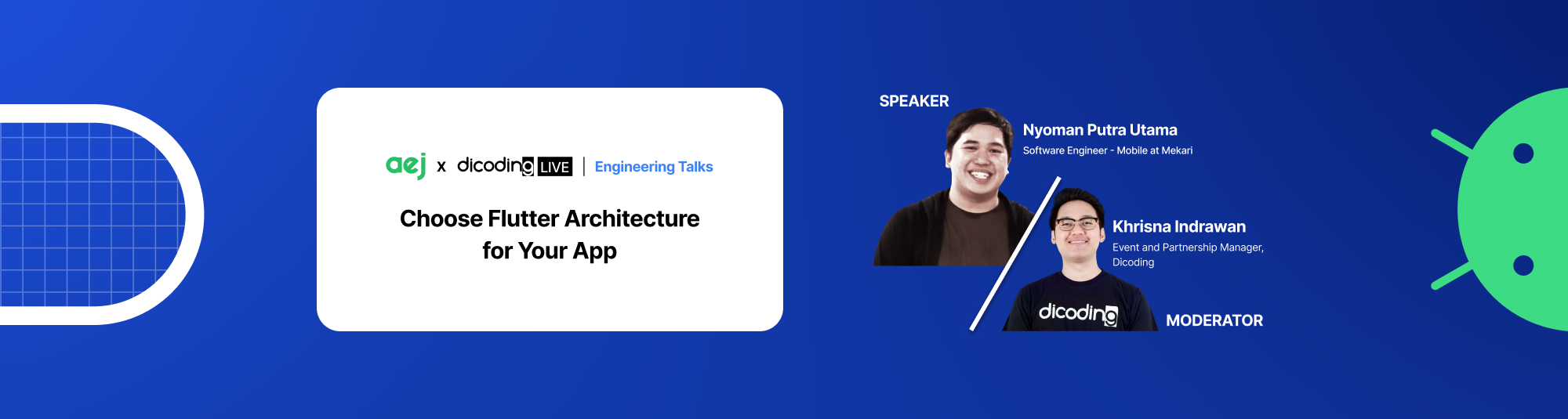 Dicoding LIVE x AEJ : Engineering Talks | Choose Flutter Architecture for Your App - Dicoding ...