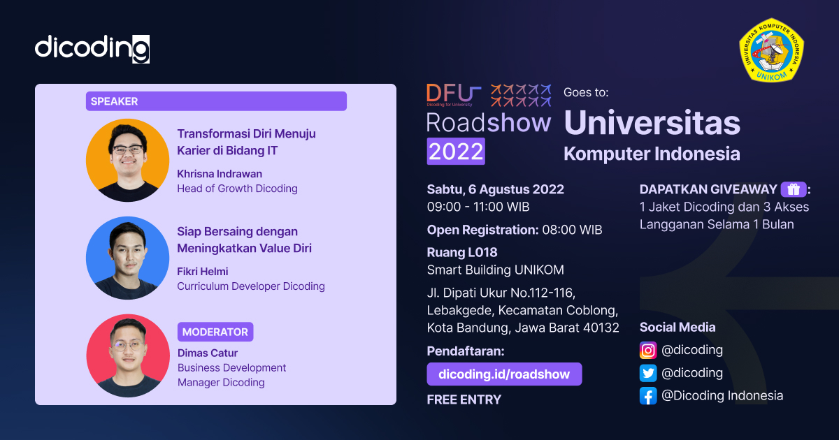 Dicoding Roadshow 2022 X Universitas Komputer Indonesia - Dicoding Indonesia