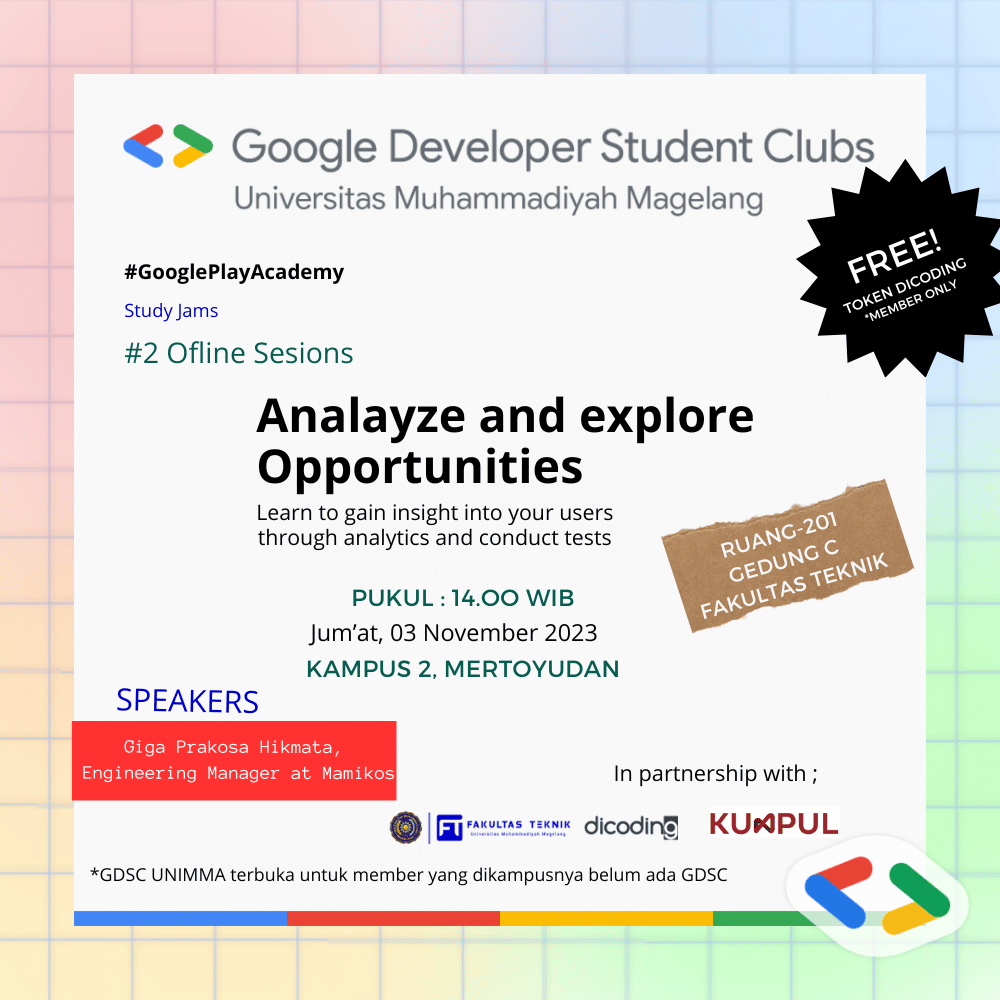 Google Play Study Jams - Analayze and explore Opportunities - Dicoding ...