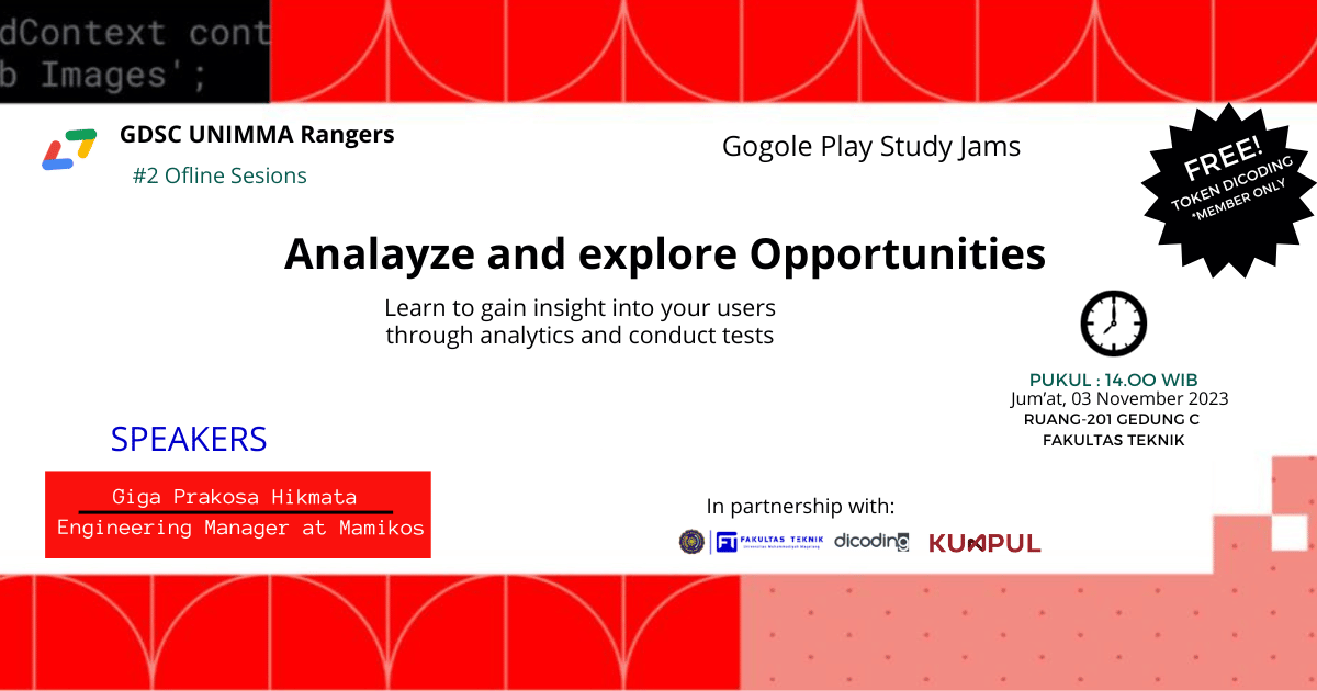 Google Play Study Jams - Analayze and explore Opportunities - Dicoding ...