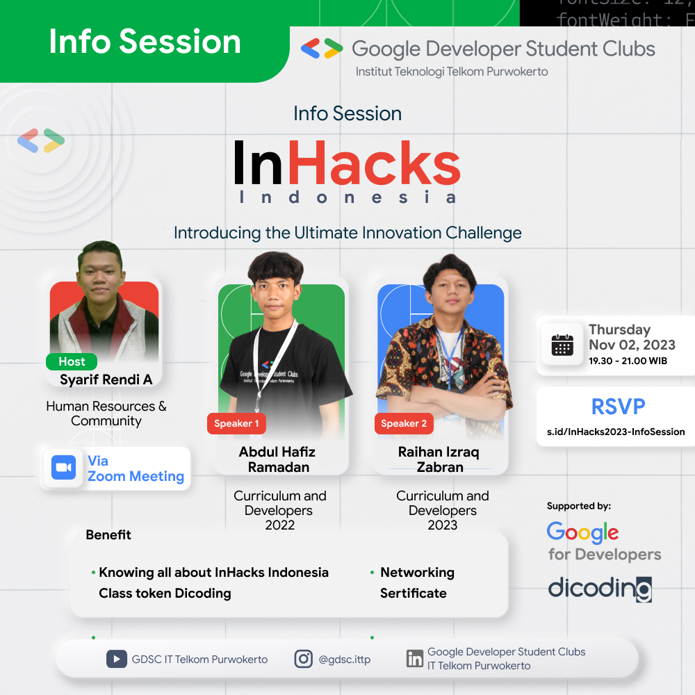 INFO SESSION#2: InHacks Indonesia: Introducing the Ultimate Innovation Challenge - Dicoding ...