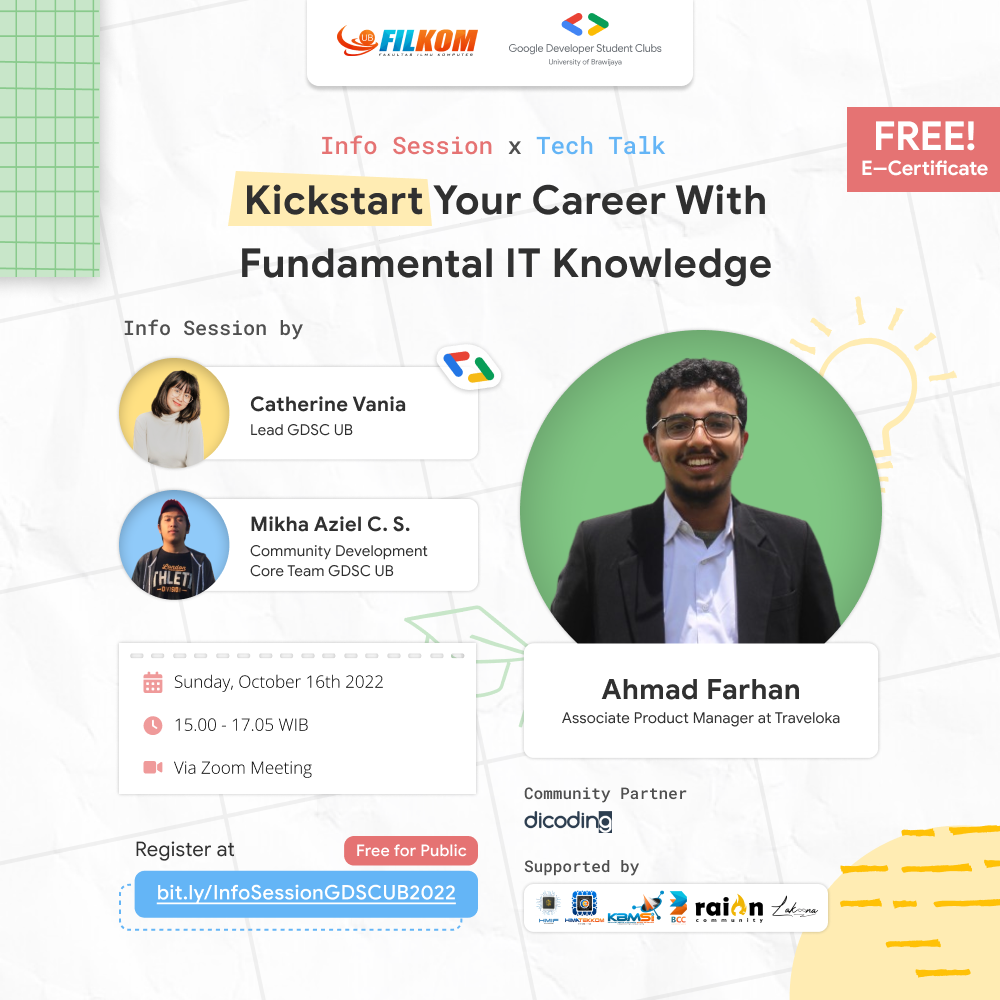 Info Session x Tech Talk : Kickstart Your Career With Fundamental IT Journey - Dicoding Indonesia