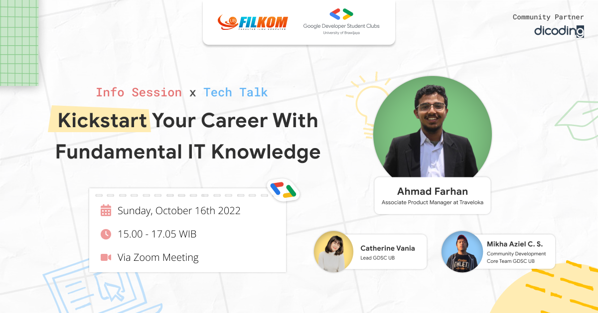 Info Session x Tech Talk : Kickstart Your Career With Fundamental IT ...
