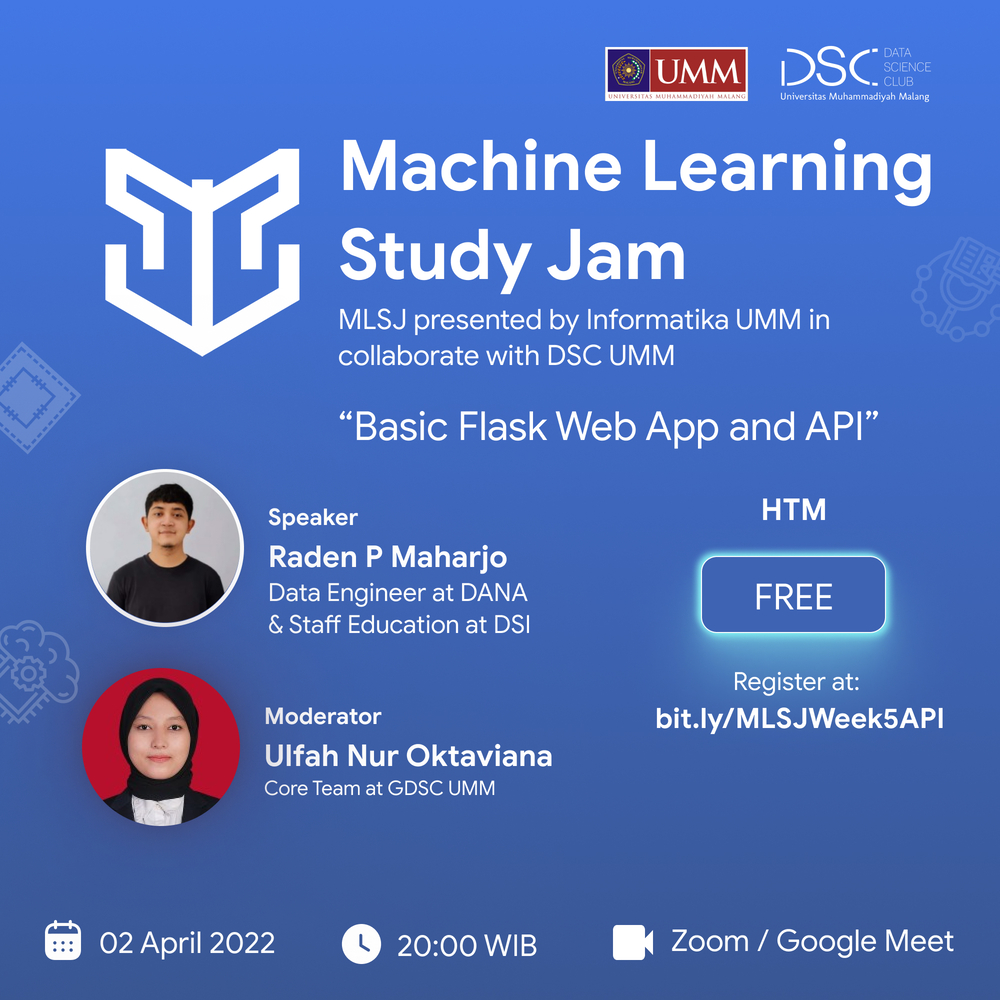 Machine Learning Study Jam ~ Basic Flask Web App and API - Dicoding Indonesia
