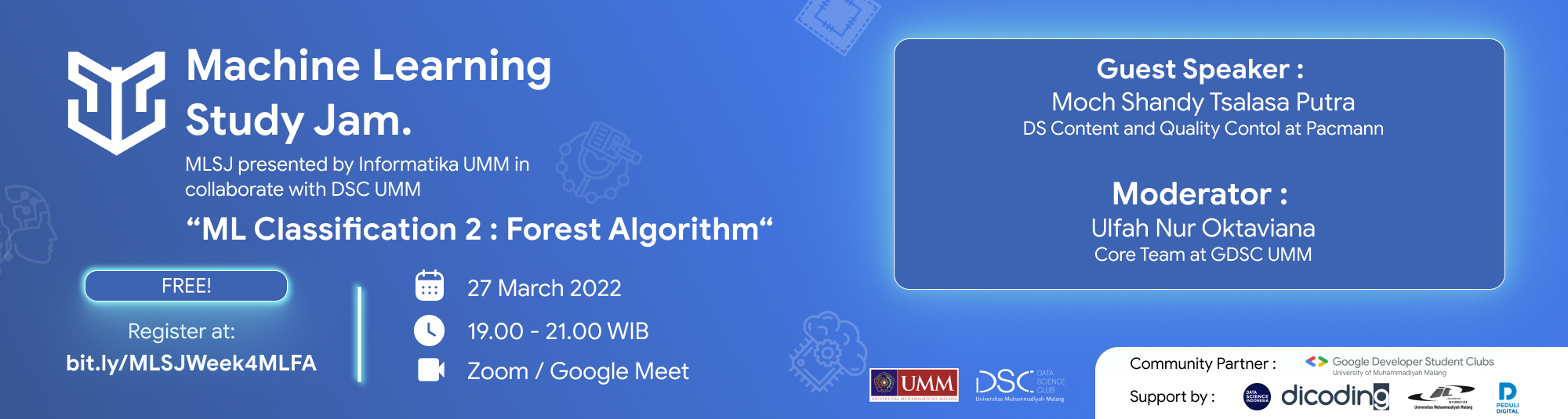Machine Learning Study Jam ~ ML classification 2 Forest algorithm ...