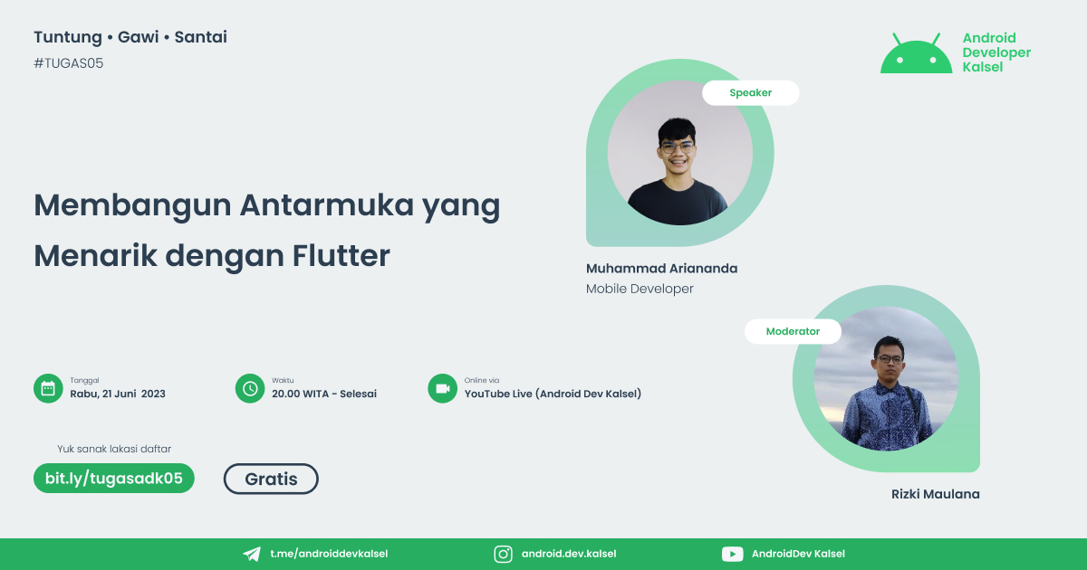 Membangun Antarmuka yang Menarik dengan Flutter - TUGAS 05 (Tuntung, Gawi, Santai), Komunitas ...