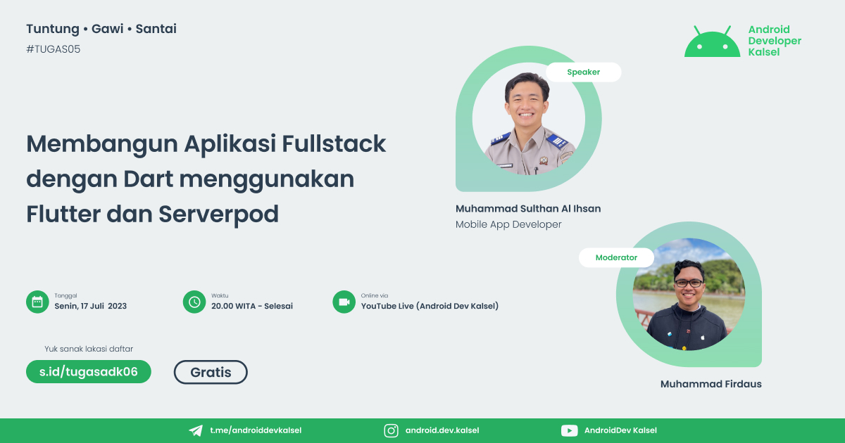Membangun Aplikasi Fullstack dengan Dart menggunakan Flutter dan Serverpod - TUGAS 06 (Tuntung ...